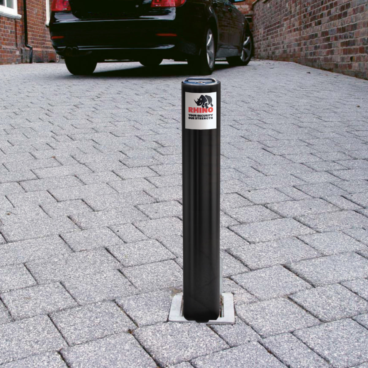 Rhino RT RD4 - Black Steel Telescopic Security Bollard - Powder Coated ...