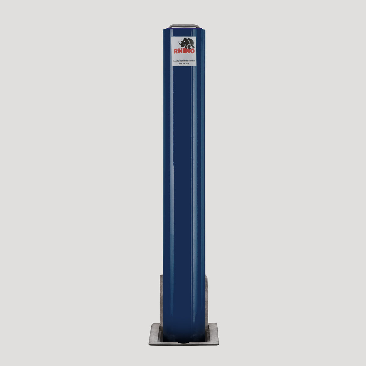 Rhino RT RD4 - Blue Telescopic Steel Security Bollard - Powder Coated ...