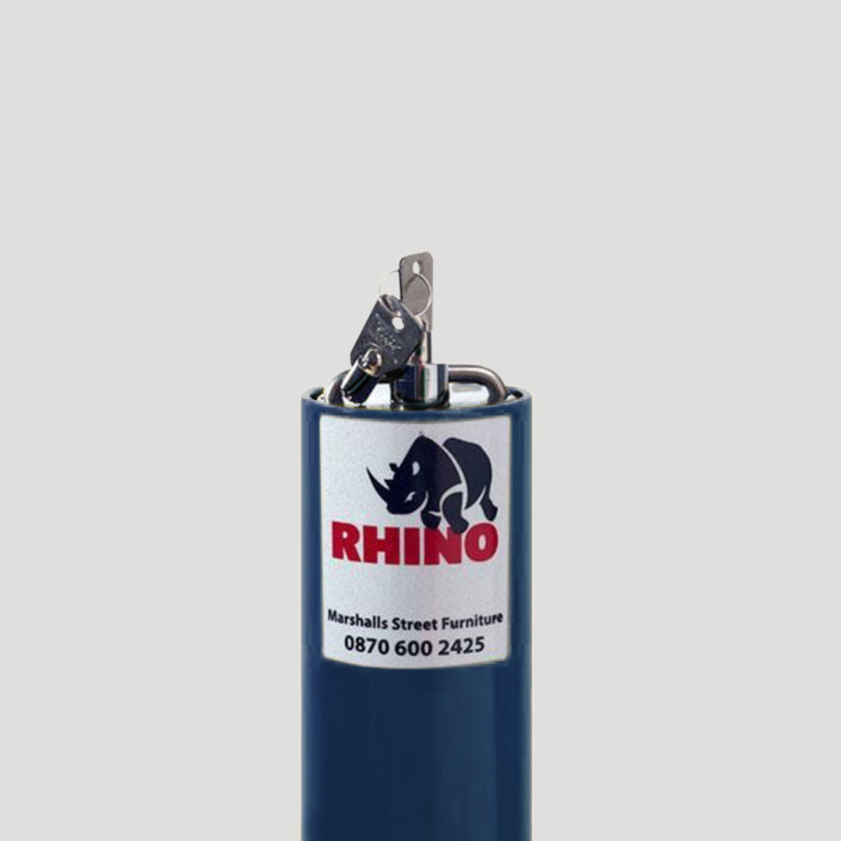 Rhino RT RD4 - Blue Telescopic Steel Security Bollard - Powder Coated ...