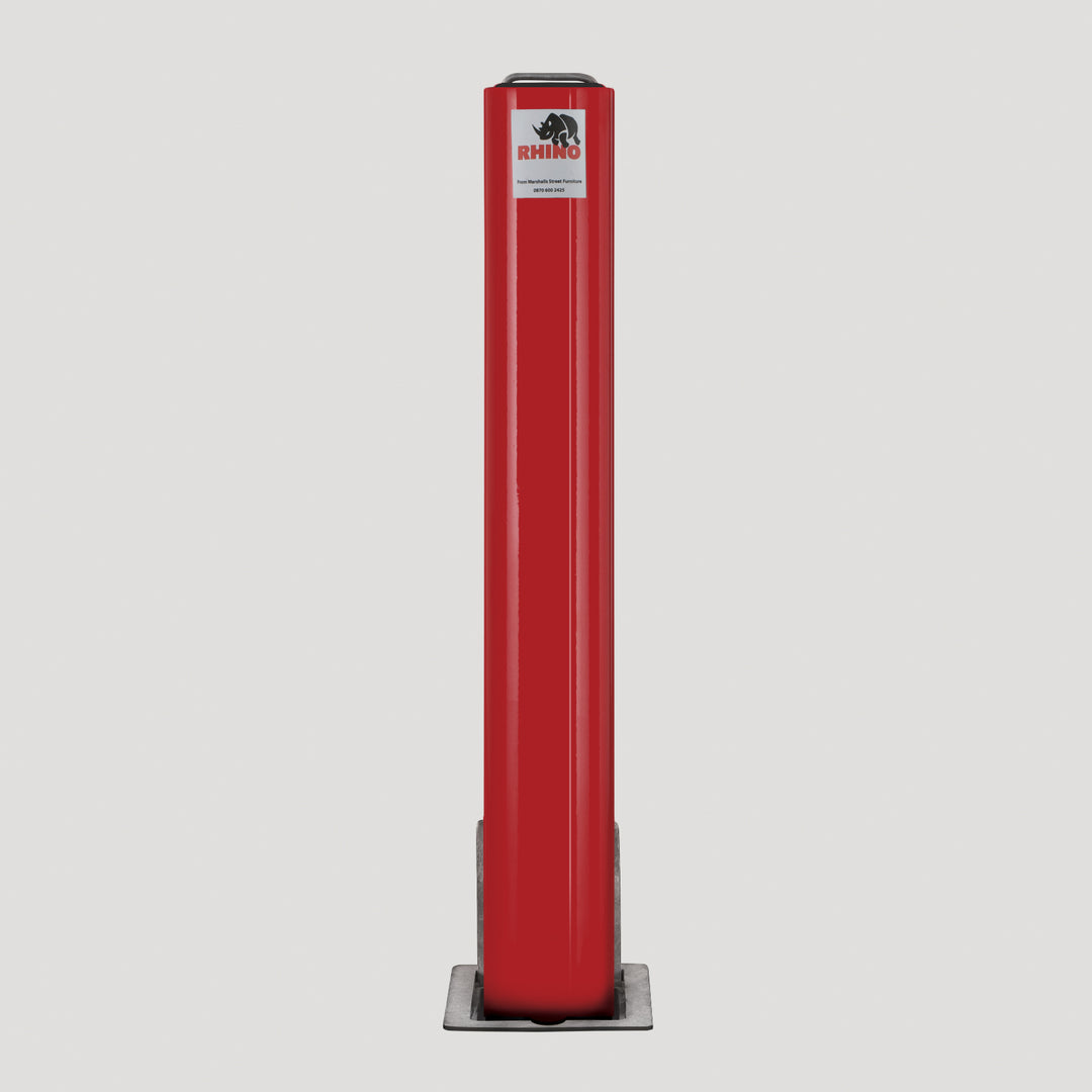 Rhino RT RD4 - Red Steel Telescopic Security Bollard – Driveway Bollards