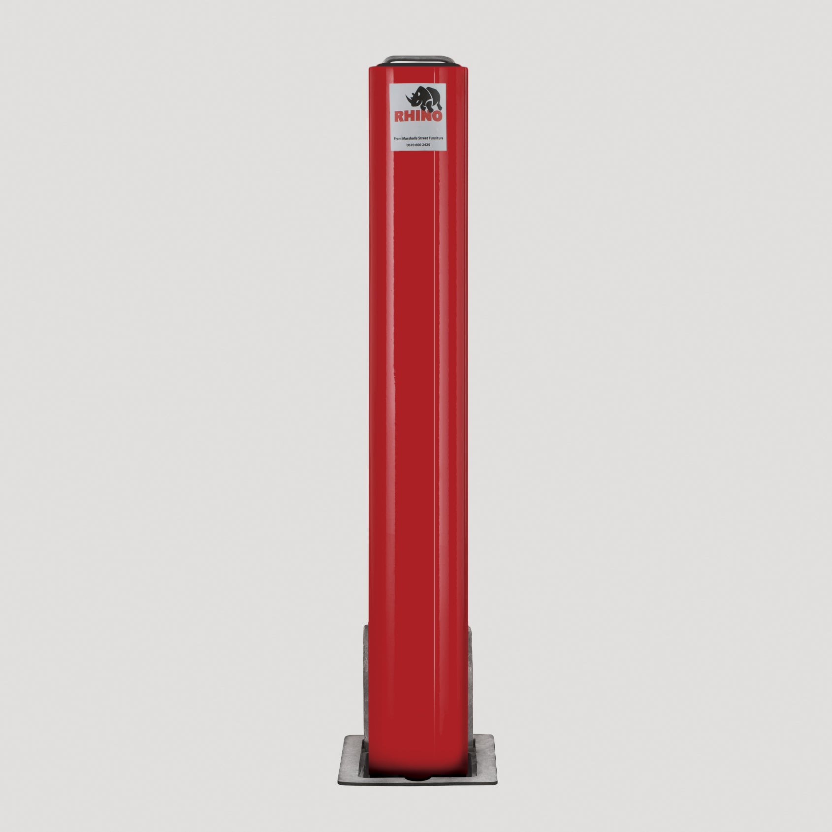 Rhino RT RD4 - Red Steel Telescopic Security Bollard – Driveway Bollards