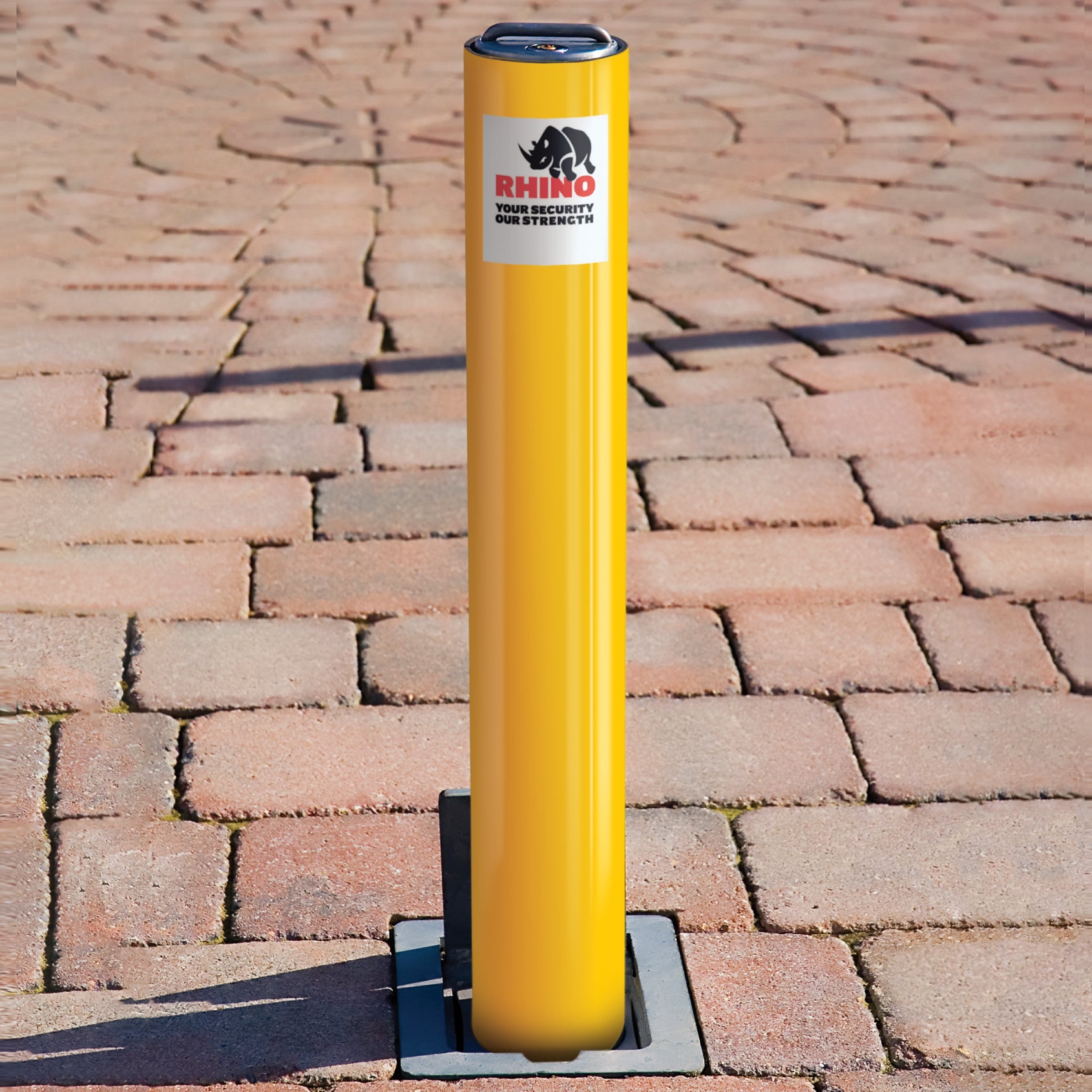 Rhino RT RD4 - Yellow Steel Telescopic Security Bollard - Powder Coate ...