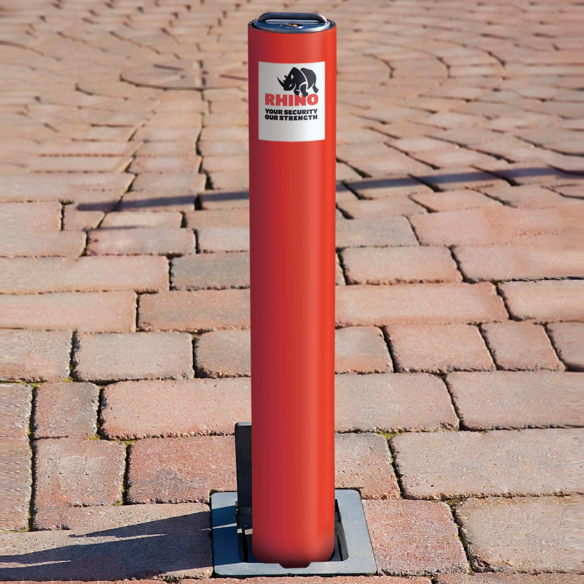 Rhino RT RD4 - Red Steel Telescopic Security Bollard – Driveway Bollards